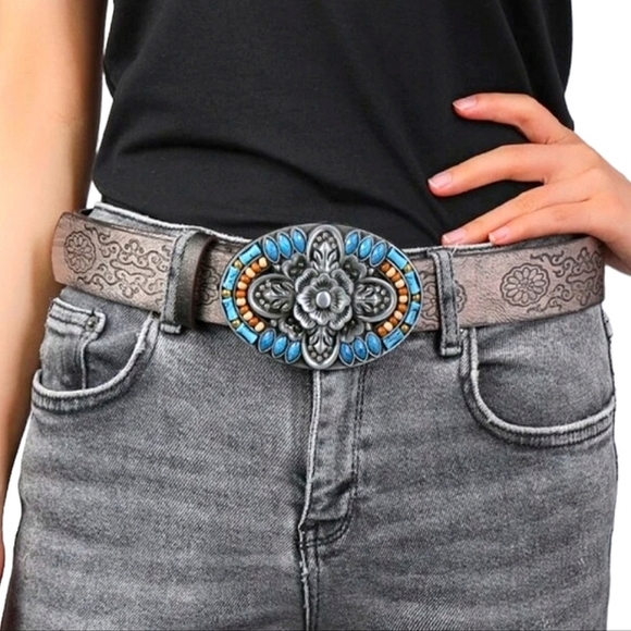 Accessories | Aztec Style Large Buckle Belt | Poshmark